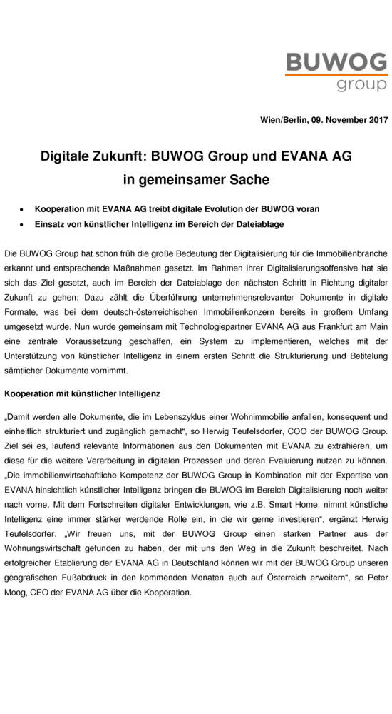 Buwog nutzt künstliche Intelligenz, Seite 1/2, komplettes Dokument ... Buwog nutzt künstliche Intelligenz, Seite 1/2, komplettes Dokument ...