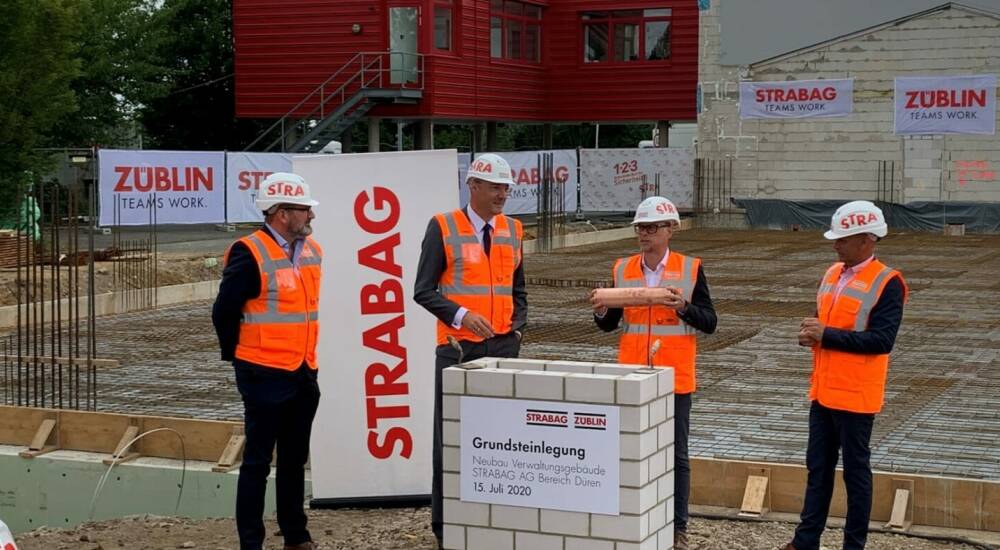 Grundsteinlegung für den Erweiterungsbau des STRABAG-Bereichs Düren in ... Grundsteinlegung für den Erweiterungsbau des STRABAG-Bereichs Düren in ...